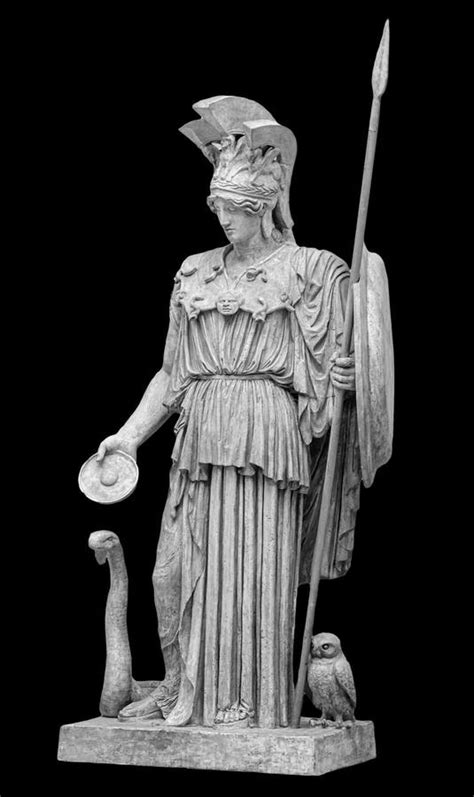 Ancient Greek Roman Statue Of Goddess Athena God Of Wisdom And The Arts