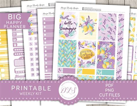 PRINTABLE Big Happy Planner Stickers Kit Weekly Planner Etsy