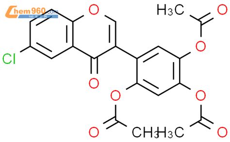115781 64 1 4H 1 Benzopyran 4 One 6 Chloro 3 2 4 5 Tris Acetyloxy