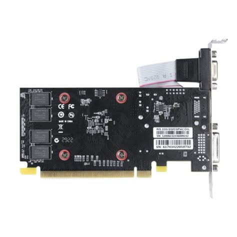 Placa De Vídeo Pcyes Radeon R5 220 2GB GDDR3 64 Bits Low Profile