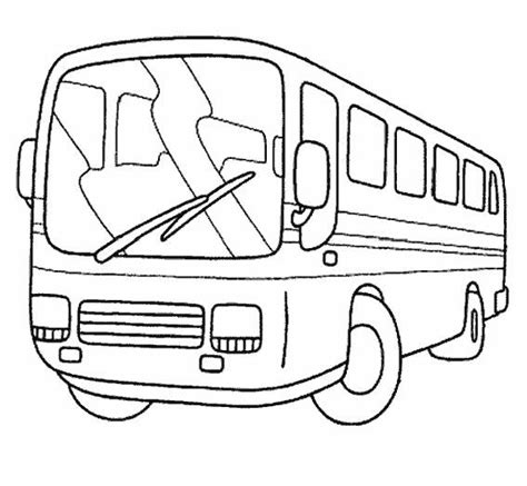 Coloriage Bus facile maternelle dessin gratuit à imprimer