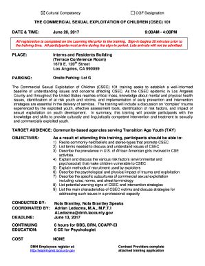Fillable Online File Lacounty THE COMMERCIAL SEXUAL EXPLOITATION OF