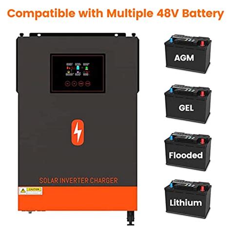 PowMr 6200W Solar Hybrid Wechselrichter 48V DC Uf 230V AC Im PowMr