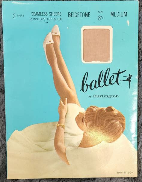 Vintage S Burlington Ballet Stockings Size Gem