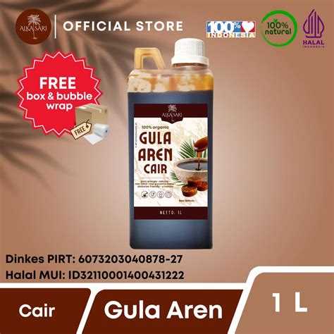 Jual Gula Aren Cair Syrup Palm Sugar Organik Alka Sari Liter