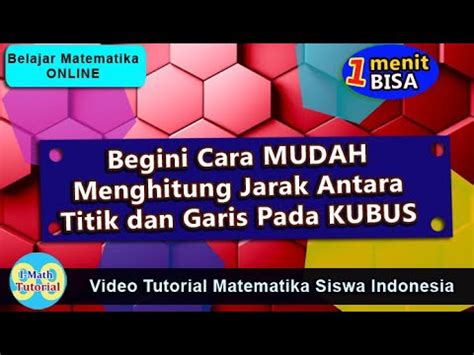 Cara Mudah Menentukan Dan Menghitung Jarak Antara Titik Dan Garis Pada