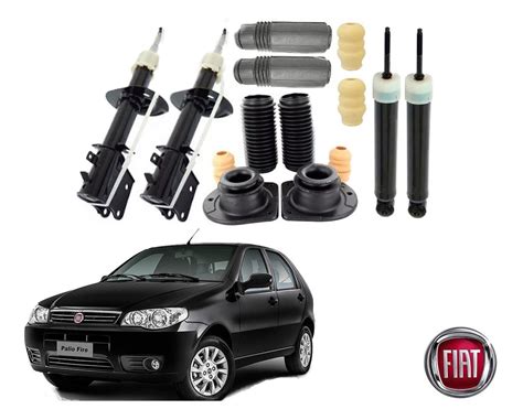 4 Amortecedores kit Suspensão Palio Fire 2007 2008 2009 2010