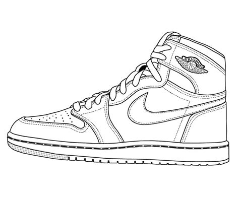 Nike Shoe Coloring Pages Coloring Nation
