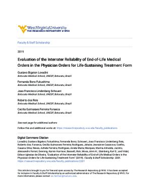 Fillable Online Evaluation Of The Interrater Reliability Of End Of Life