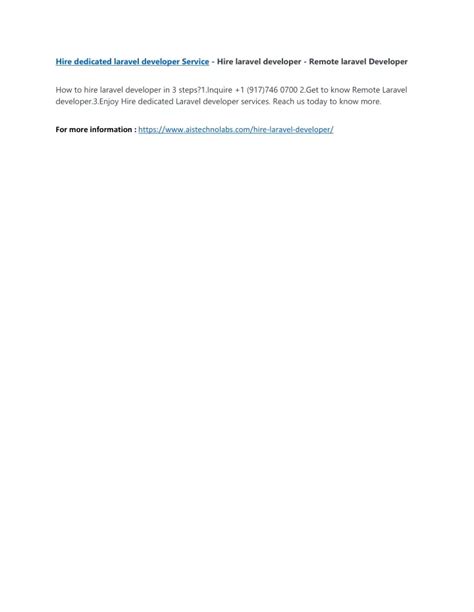 Ppt Hire Laravel Developer Hire Dedicated Laravel Developer