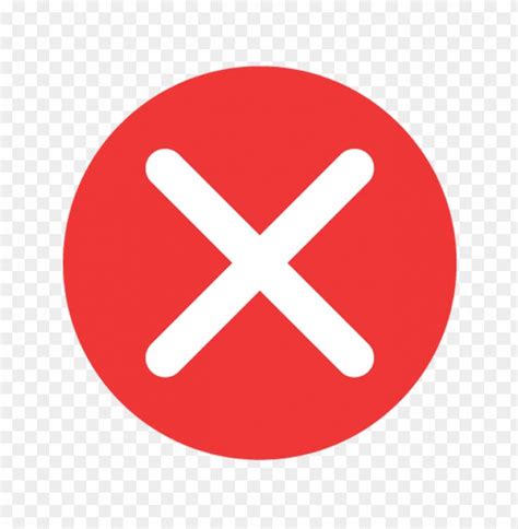 Red Cross X Mark Icon PNG