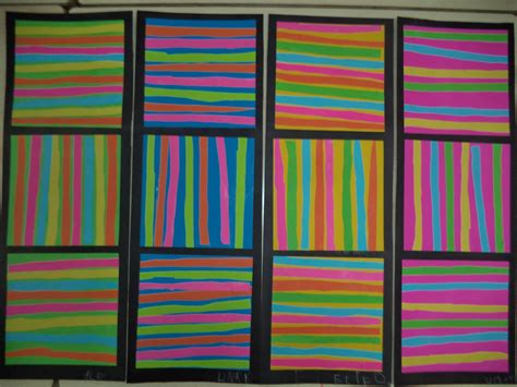 le blog des ms gs Découpage et collages de lignes verticales et