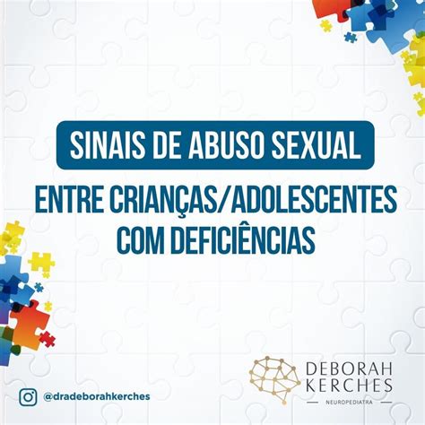 Sinais De Abuso Sexual Entre Crian As Adolescentes Defici Ncias