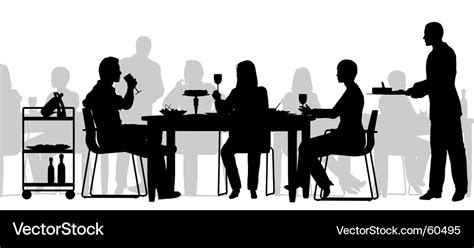 Restaurant Scene Royalty Free Vector Image VectorStock