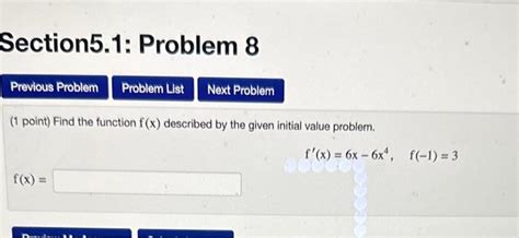 solved 1 point find the function f x described by the