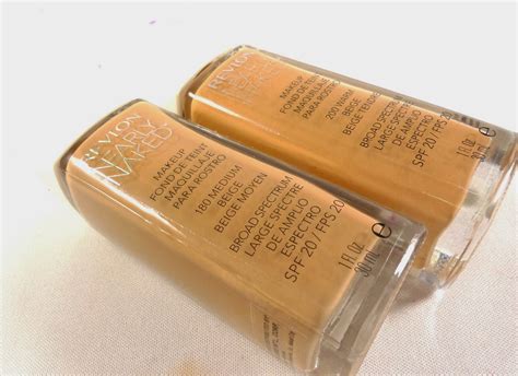 Revlon Nearly Naked Foundation In Warm Beige And Medium Beige Review