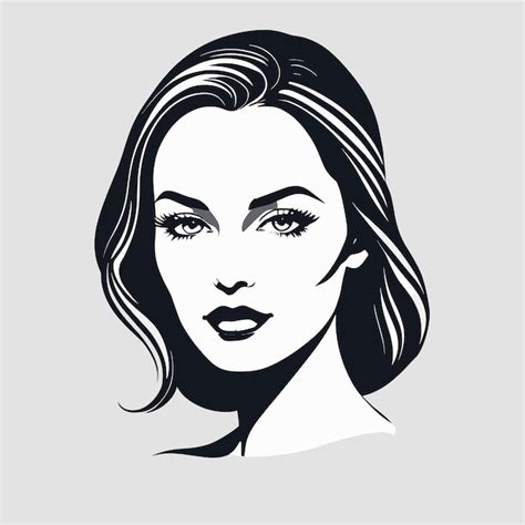 Ilustração vetorial do perfil da silhueta do rosto da mulher Vetor