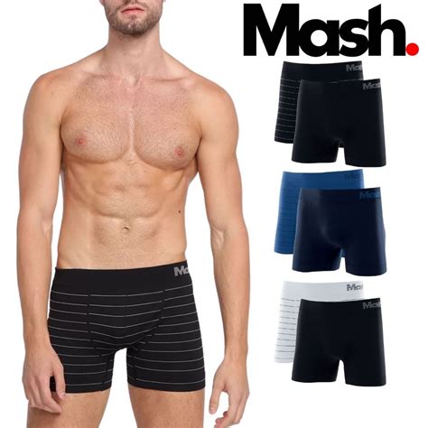 Kit 4 Cuecas Mash Boxer Box Microfibra Sem Costura Masculina
