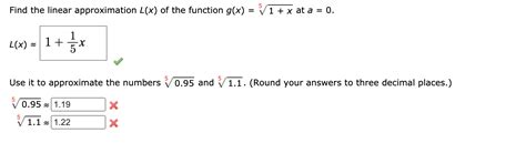 solved find the linear approximation l x of the function