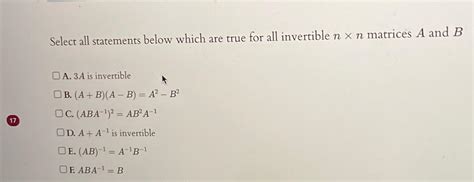 solved select all statements below which are true for all
