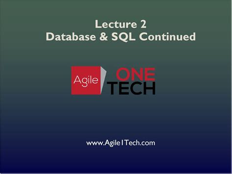 lecture 2 database and sql continued ppt download