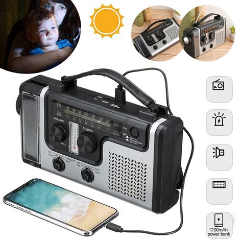 Radio Solarne Awaryjne Przeno Ne Latarka Radio Z Korb Radio Dynamo Z