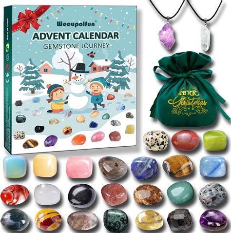 Weeupolfun Adventskalender 2024 Kristalle 24 Tage Weihnachten