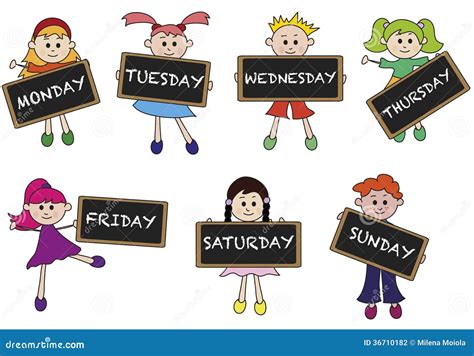 Days Week Stock Illustrations Days Week Stock Illustrations