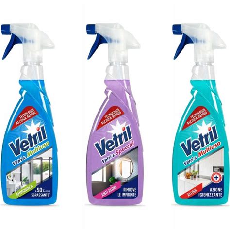 Vetril Ammoniaca Vetri Multiuso 650ml Pronto Italia