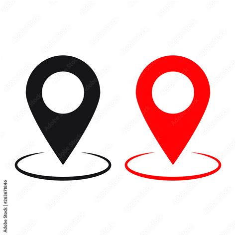 Red And Black Maps Pin Location Map Icon Location Pin Pin Icon
