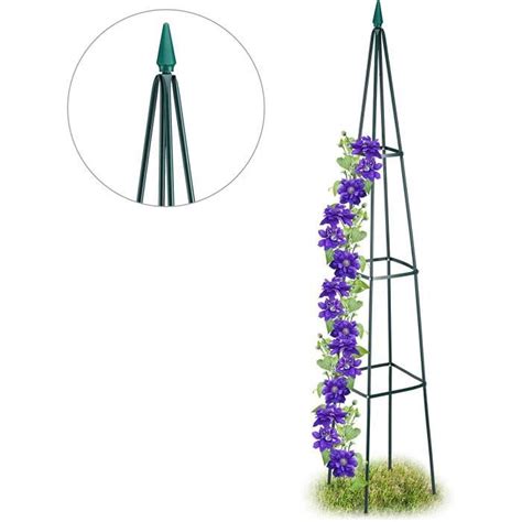 Relaxdays Tuteur Jardin Pyramide Haute 192 Cm Colonne Rosier Arche