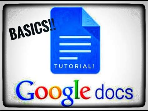 How To Use Google Docs Beginners Tutorial YouTube