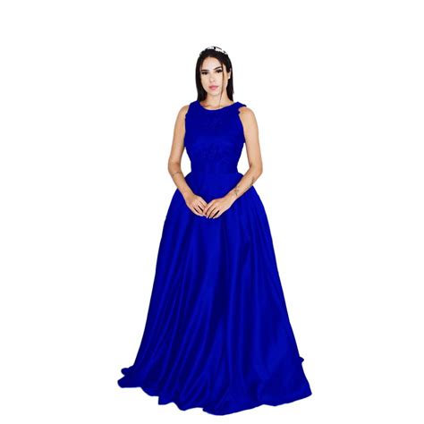 Vestido Longo Festa Madrinha Azul Royal Atelier Yuwa Ciao Jp