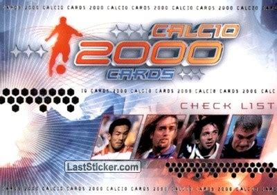 Card Checklist Panini Calcio Cards Laststicker