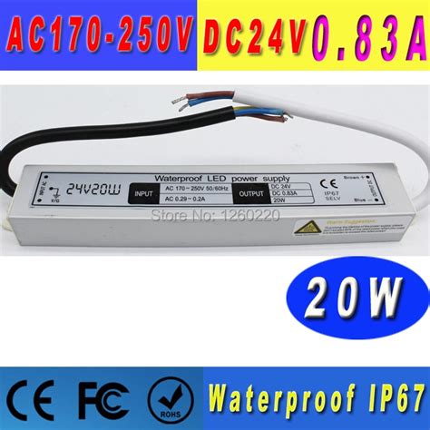 20W 24V 0 83A Constant Voltage Waterproof Ip Switching Power Supply For