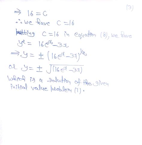 solve the initial value problem 2yy 3 y2 3x with y 0 4 homeworklib