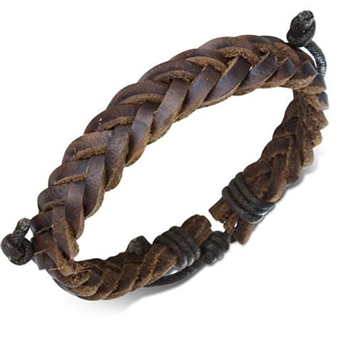 Bracelet homme Zense élégant et design ajustable en cuir véritable de