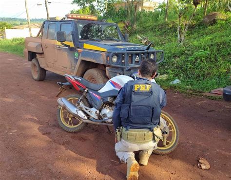 PRF recupera motocicleta roubada em Medicilândia PA Polícia