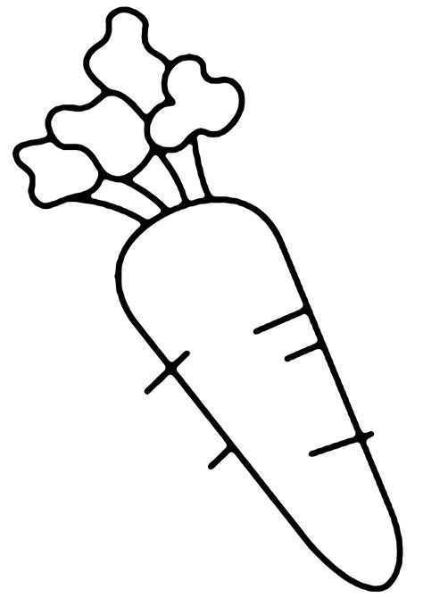 Coloriage Coloriages Fleurs Fruits Et L Gumes Carotte Doigts