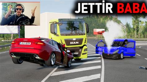 Jet Kamyonu Kaza Arabalar Pert Oldu Beamng Drive Mod Logitech G