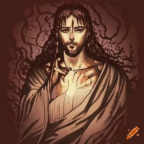 Kentaro Miura S Depiction Of Jesus In The Style Of Berserk Detailed