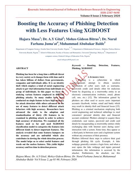 pdf boosting the accuracy of phishing detection with less features using xgboost