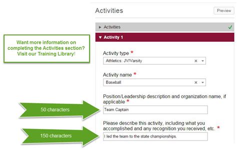 Common App Activities Section Example 5 Ways To Combine And Reduce