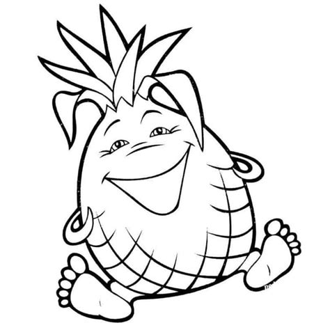 Dibujos de Piña Divertida para Colorear para Colorear Pintar e