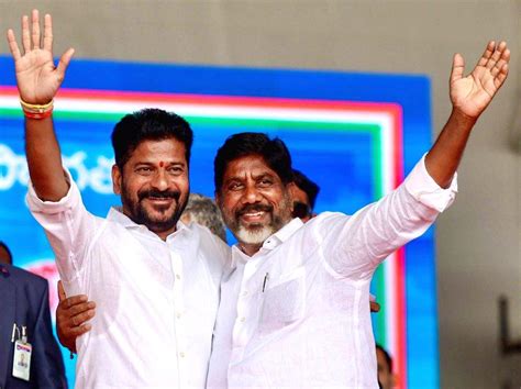 Telangana CM Revanth Reddy And Dy CM Mallu Bhatti Vikramarka After