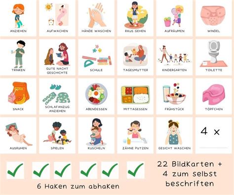 Routinekarten Kinder Starter Set Montessori Planung A Ausdrucken Pdf