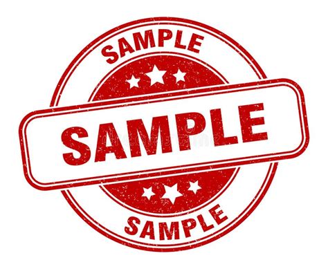 Sample Stamp Sample Round Grunge Sign Stock Vector Illustration Of