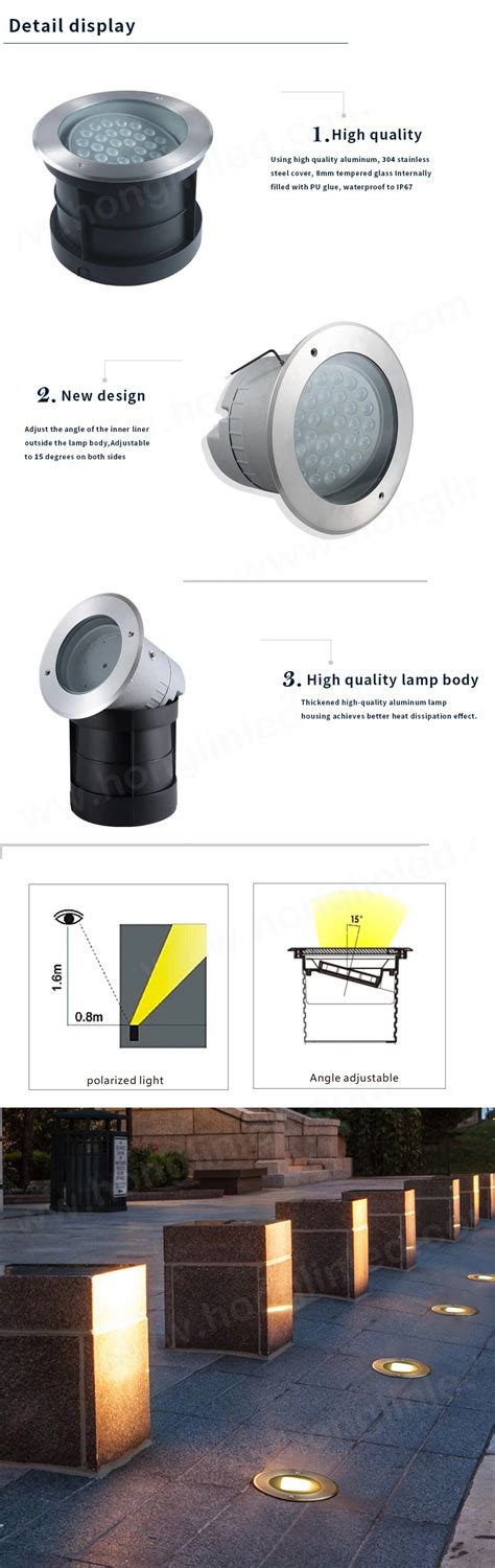 W W Beam Direction Adjustable Inground Light With Ip Waterproof
