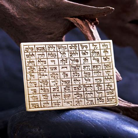 72 Names Tablet Gold A Tablet With The 72 Names Of G D The 72 Names