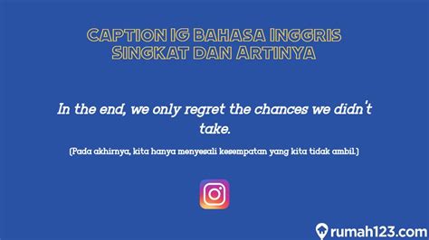 Caption Ig Bahasa Inggris Dan Artinya Singkat Tapi Aesthetic
